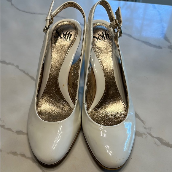 Sofft | Shoes | Sofft Womens Elegant White Slingback Heels | Poshmark